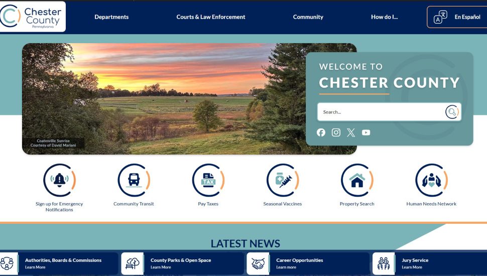 Chester County Government Unveils Improved Website